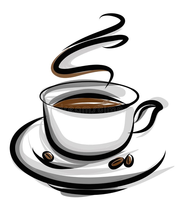 Kaffeillustration vektor illustrationer. Illustration av kafé - 61411087