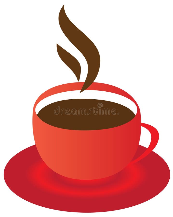 Tecknad filmkopp kaffe vektor illustrationer. Illustration av gulligt ...