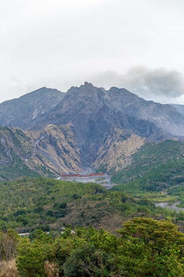 Kagoshima with Sakurajima Volcano Stock Image - Image of view, japanese ...