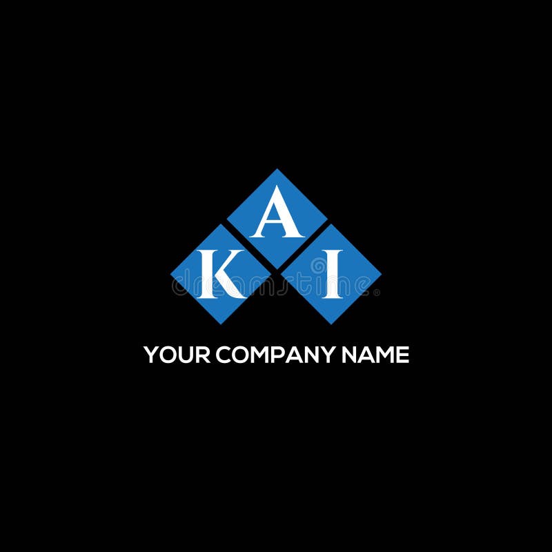 KAI Letter Logo Design on BLACK Background. KAI Creative Initials ...