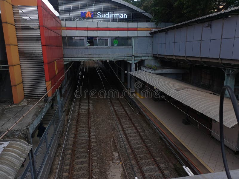 KAI Sudirman Train Rail in Jakarta Kota Editorial Photo - Image of ...