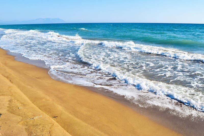 Kaiafas beach, Greece. stock image. Image of long, natural - 112194611