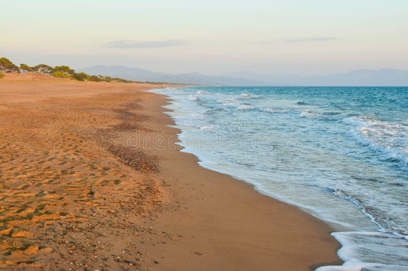 Kaiafas beach, Greece. stock photo. Image of sandy, beauty - 112193820