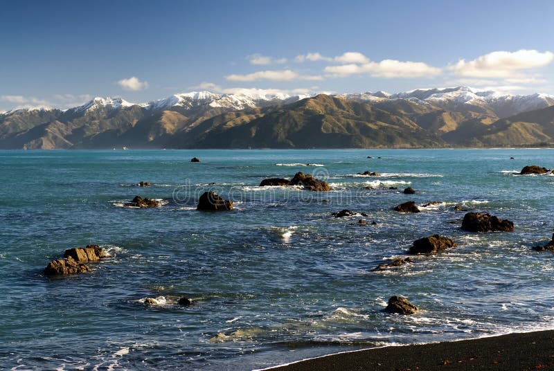 Kaikoura, New Zealand stock photo. Image of range, blue - 29167296