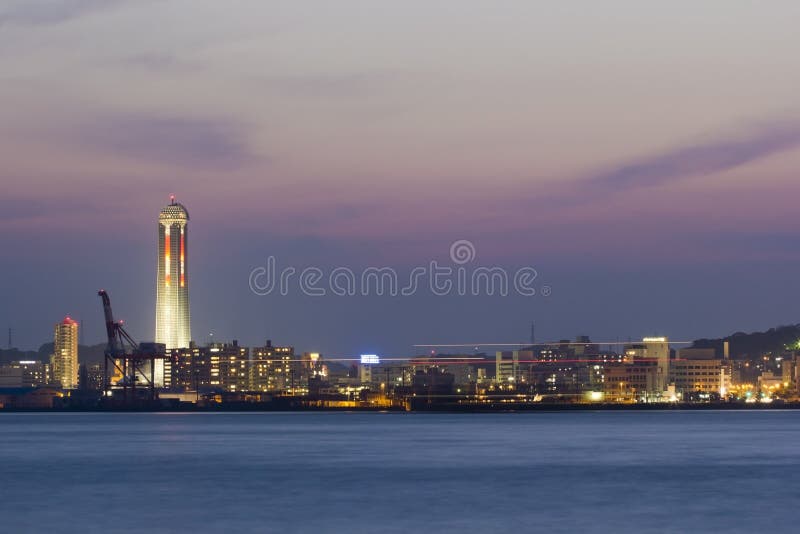 Aerial View of Shimonoseki, Japan Editorial Photo - Image of seaside ...