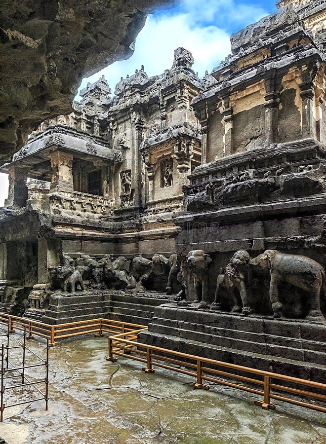 Kailasa Temple, Ellora, Maharashtra, India Stock Photo - Image of ...