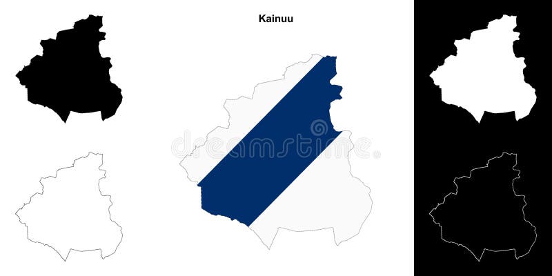 Kainuu outline map stock vector. Illustration of outline - 356781901