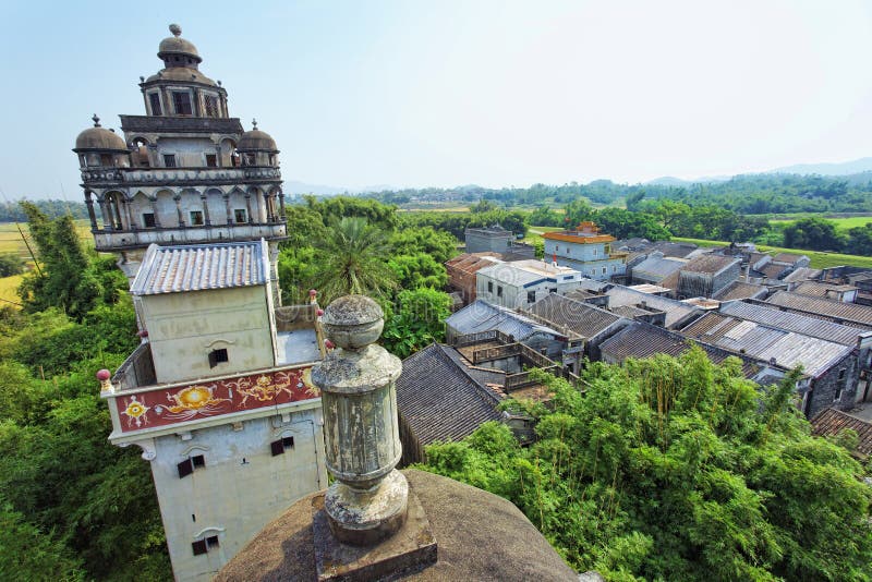 Kaiping Diaolou Houses in Guangdong, China. Stock Photo - Image of ...
