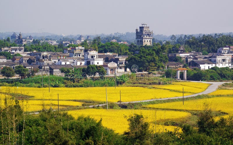 Kaiping Diaolou and Villages in China Stock Photo - Image of historic ...