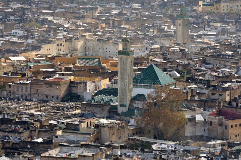 Kairaouine Quaraouiyne Moschee in Fez, Marokko Stockbild - Bild von ...
