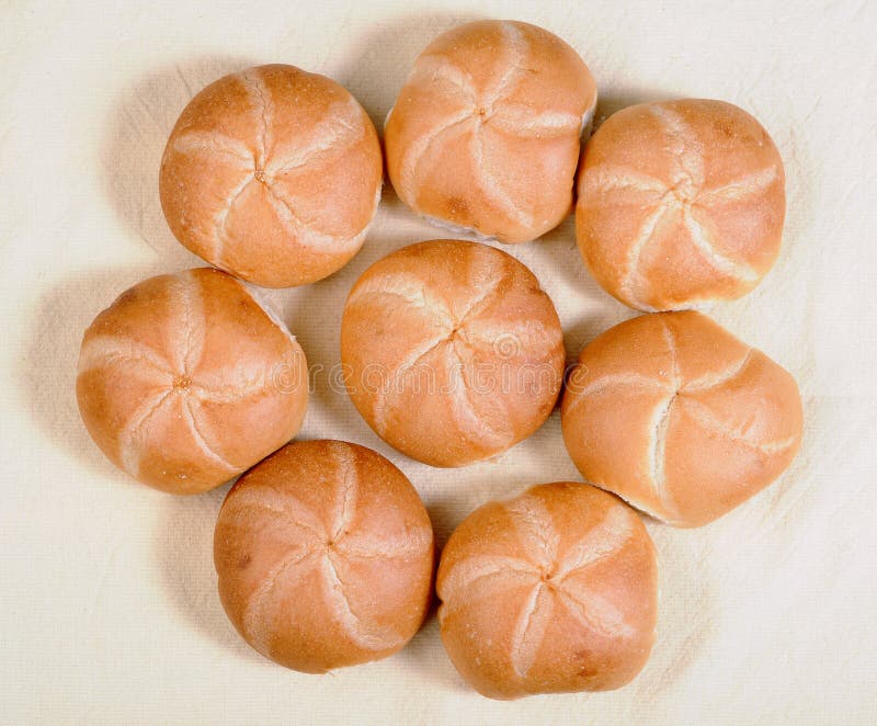 Kaiser bread stock image. Image of gourmet, meal, round - 40268899