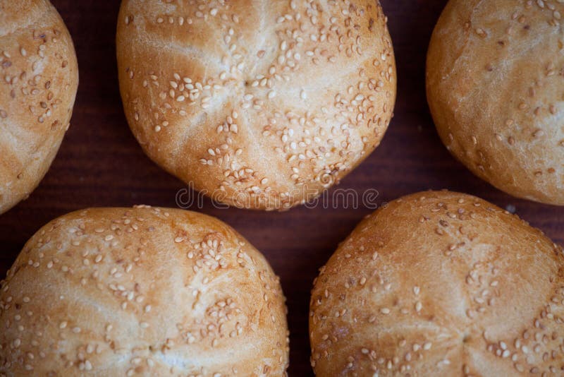 Kaiser Roll Bread Vienna Rolls on a Table Stock Photo - Image of meal ...