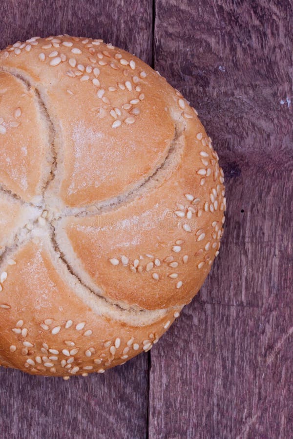 Kaiser roll bread stock image. Image of grain, brown - 46386193
