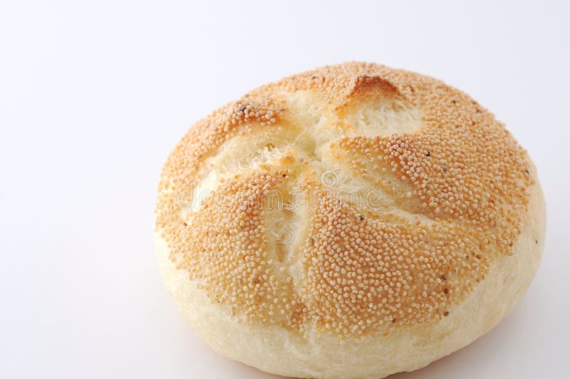 Kaiser Roll German Bread Isolated on White Background Stock Photo ...