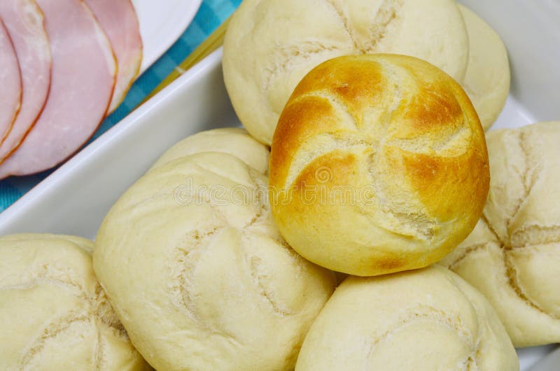 Kaiser Roll German Name: Kaisersemmel Stock Image - Image of bamboo ...