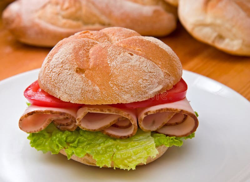 Kaiser Rolle Mit Der Truthahnbrust Stockfoto - Bild von delikatessen ...