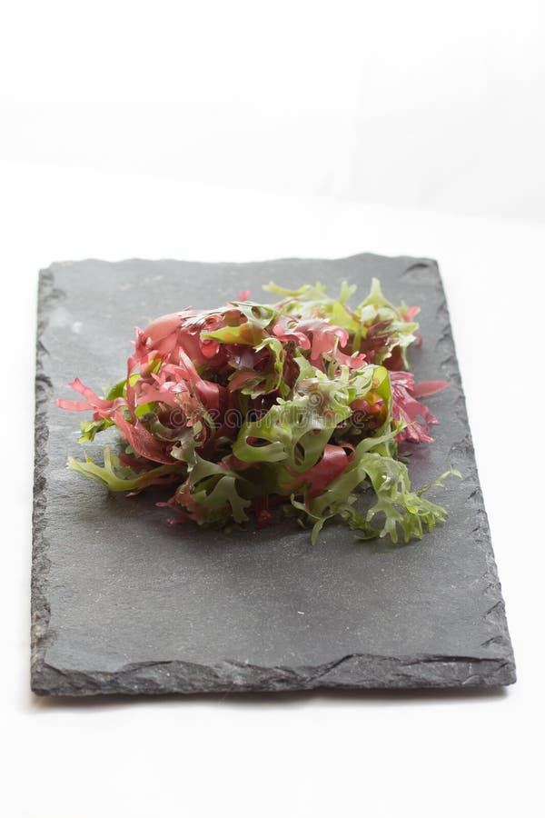Salad With Kaiso Seaweed With Peanut Sauce, Close-up Stock Photo ...