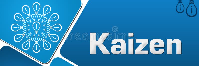 Kaizen Blue Grey Bulbs Squares Swirl Elements Stock Illustration ...