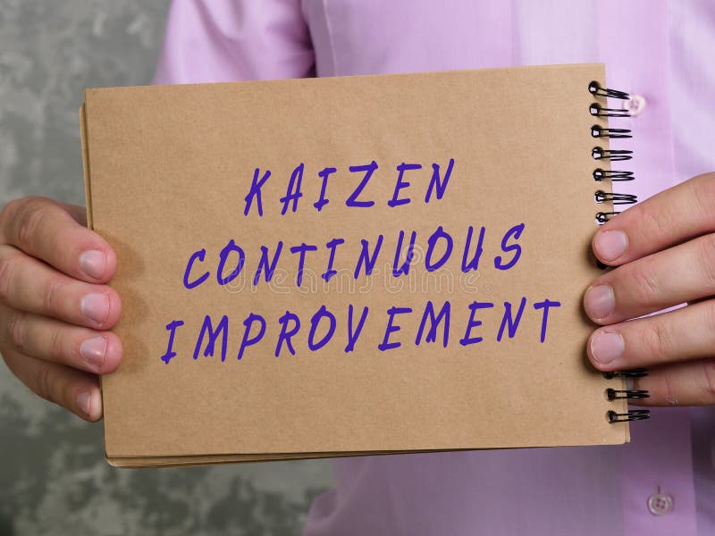KAIZEN CONTINUOUS IMPROVEMENT Sign on the Piece of Paper Stock Image ...