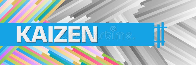 Kaizen Blue Grey Bulbs Squares Swirl Elements Stock Illustration ...