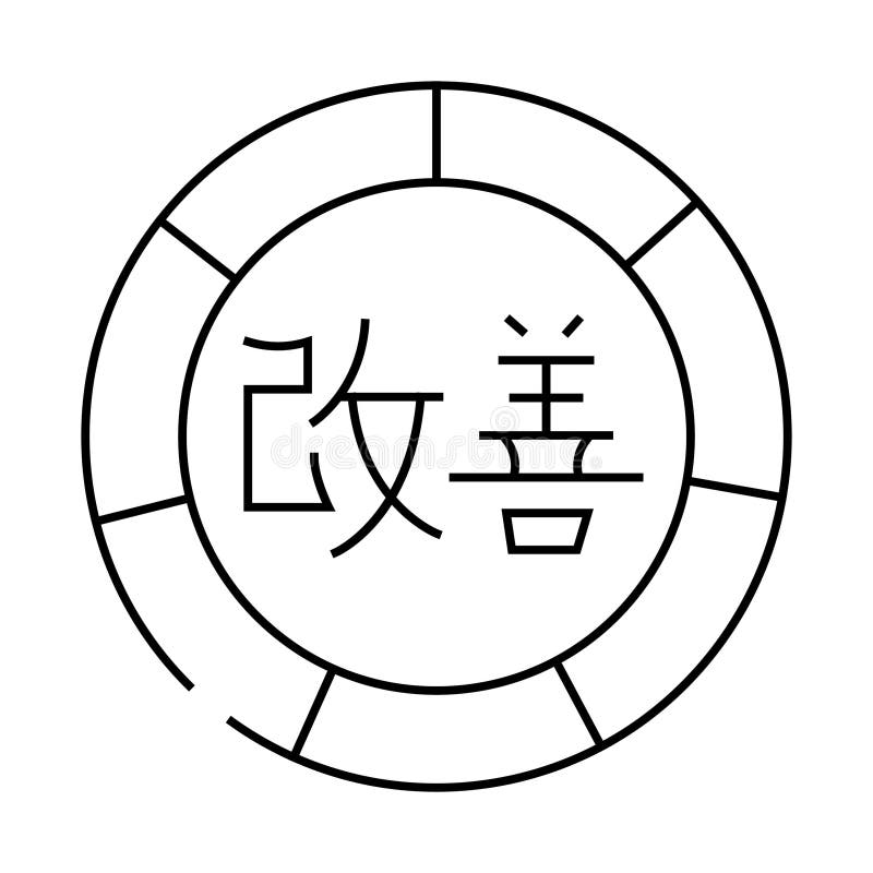 Kaizen Manufacturing Engineer Line Icon Vector Illustration Stock ...