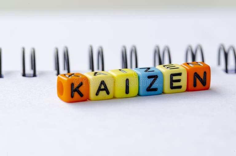 KAIZEN Text on Colorful Plastic Alphabet Continuous Process Improvement ...