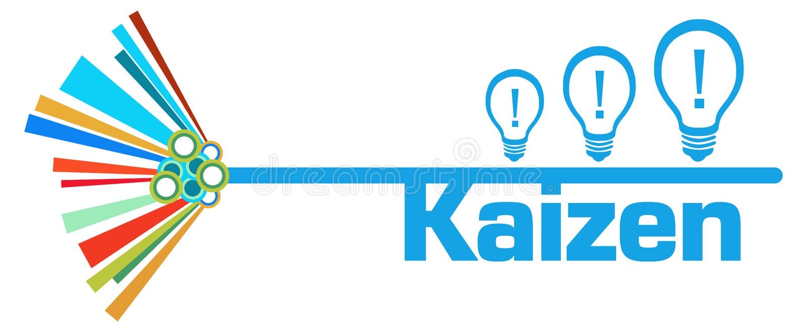 Kaizen Blue Green Cross Lines Gears Left Stock Illustration ...