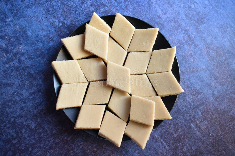 Kaju Katli Indian Traditional Sweet Stock Image - Image of diwali ...