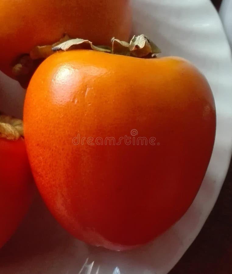 Kaki Fruit Exotic stock image. Image of fruit, japanese - 175657345