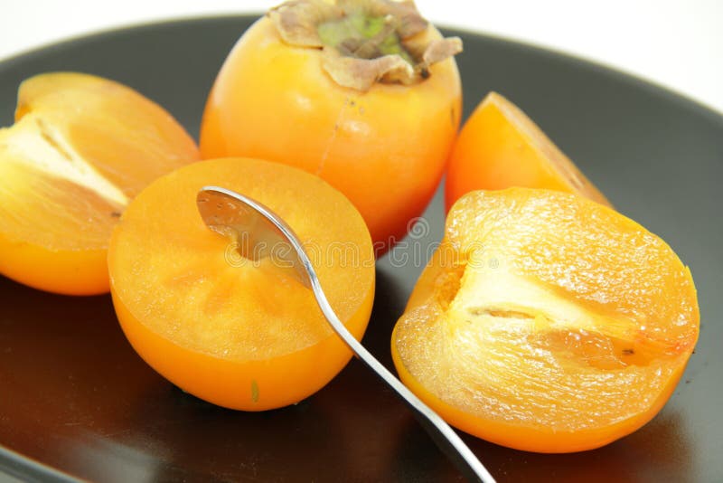Kaki stock photo. Image of three, sharon, kaki, persimmons - 34993488