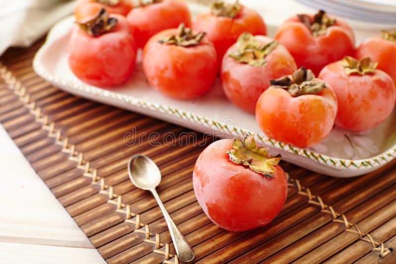 Kaki stock image. Image of persimmons, seasonal, nature - 47805725