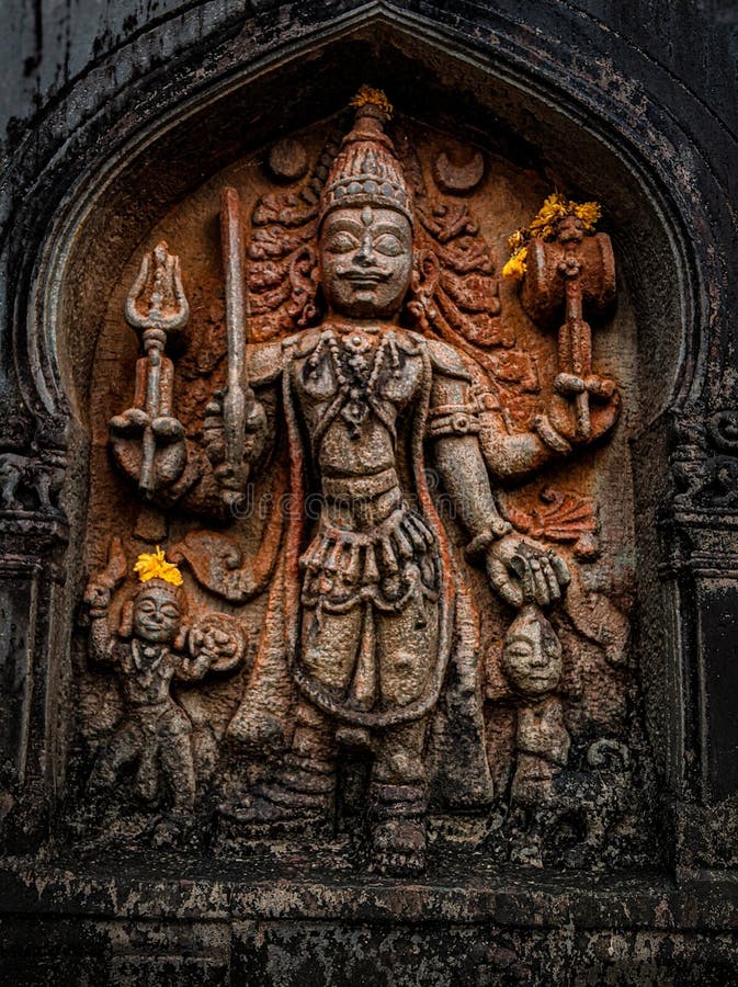 Kala Bhairava Statue Keladi Rameshwara Temple Stock Image - Image of ...