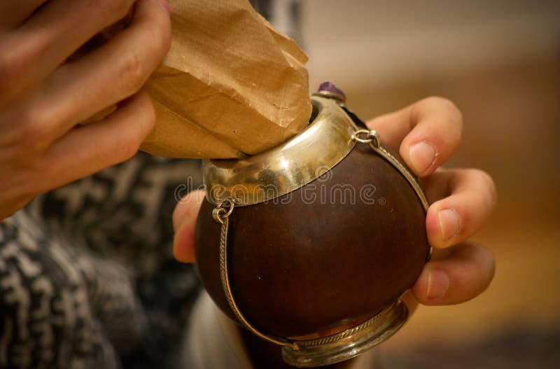 Kalabas in hands stock photo. Image of drink, brazil - 86225520