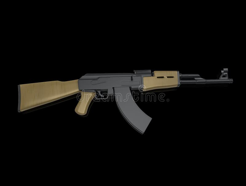 Kalachnikov AK-47 Par M 16, Sur Le Fond Illustration Stock ...
