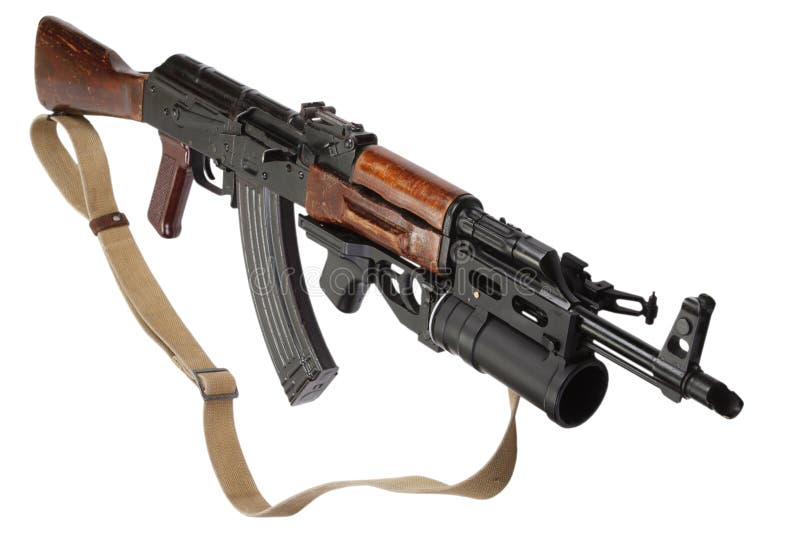 Kalachnikov AK 74 Avec Le Lance-grenades GP-25 Photo stock - Image du ...