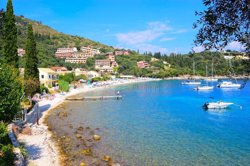 Kalami Beach, Corfu, Greece Stock Image - Image of cape, europe: 77044985
