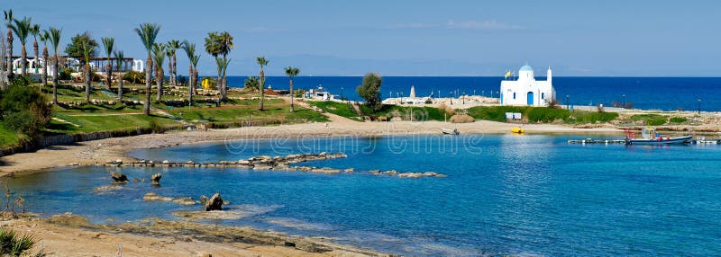 Kalamies Strand, Protaras, Cypern 2 Arkivfoto - Bild av enjoying ...