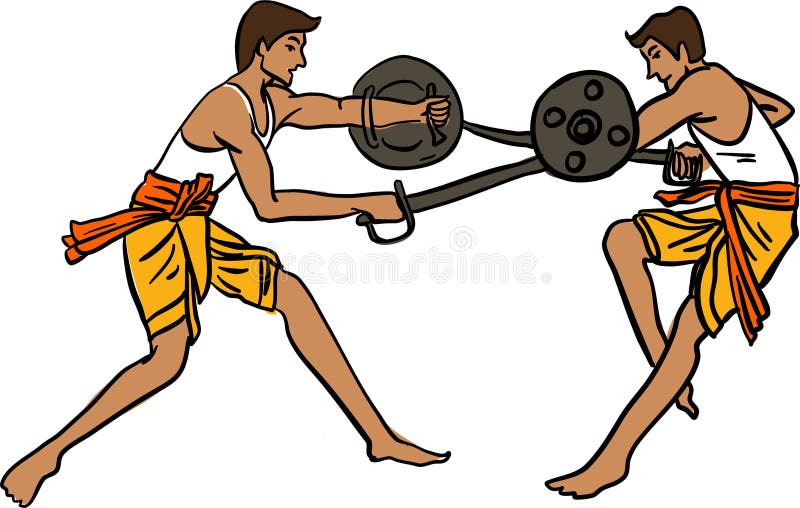 Kalaripayattu Vector Illustration for Designs Stock Vector ...