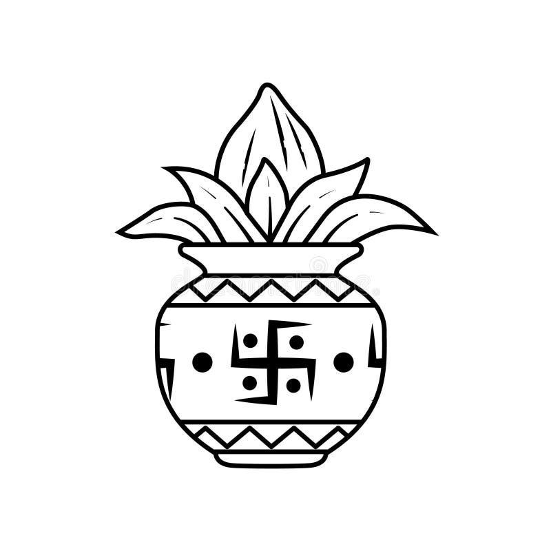 Kalash stock vector. Illustration of happy, kalash, hinduism - 84067675