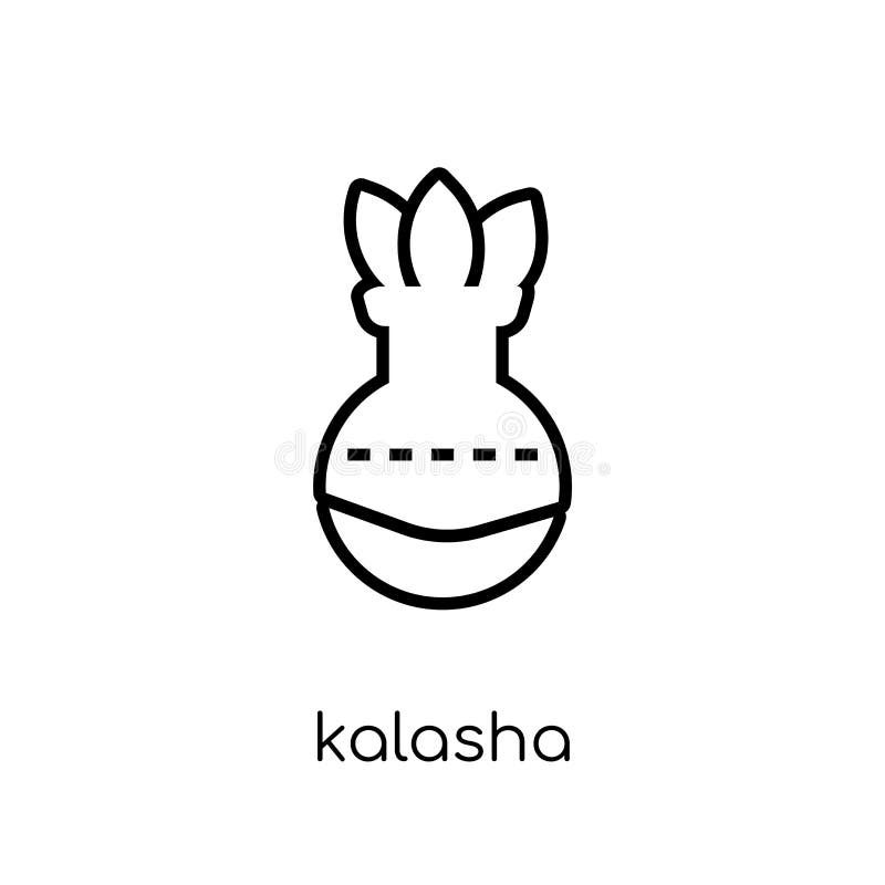 Kalasha Icon. Trendy Modern Flat Linear Vector Kalasha Icon on W Stock ...