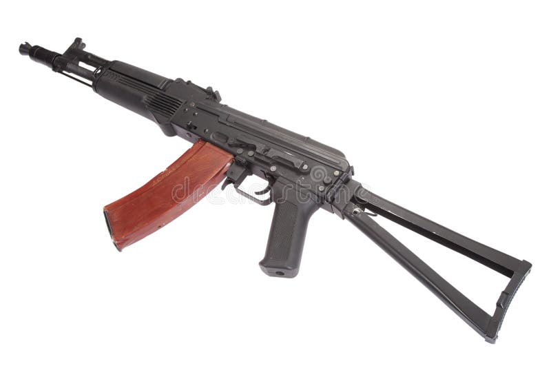 Kalashnikov AK Modern Assault Rifle on White Stock Photo - Image of ...