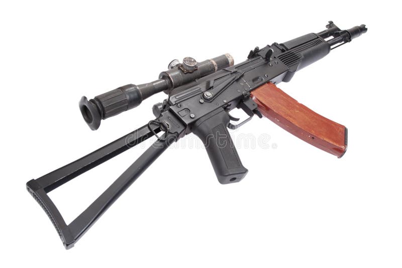 Kalashnikov AK with Optical Sight Stock Image - Image of ak47 ...