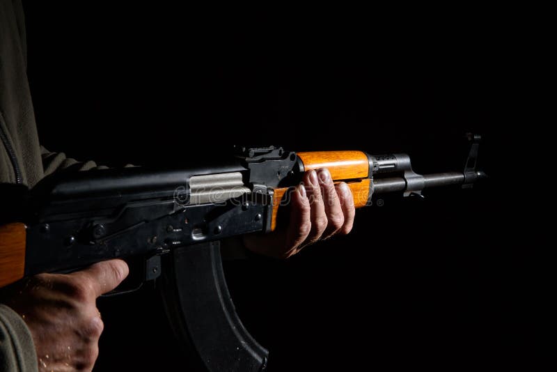 Kalashnikov Assault Rifle Close-up Stock Photo - Image of mission ...