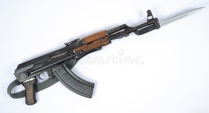 Bayoneta En El Rifle De Asalto De AK47 Imagen de archivo - Imagen de ...