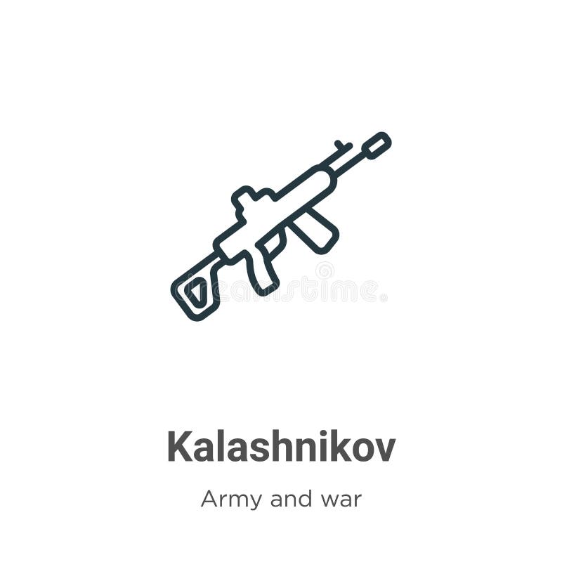 Kalashnikov Icon in Filled, Thin Line, Outline and Stroke Style. Vector ...