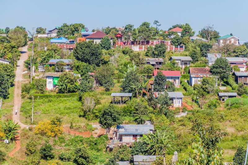 Kalaw town, Myanm stock image. Image of village, city - 187437163