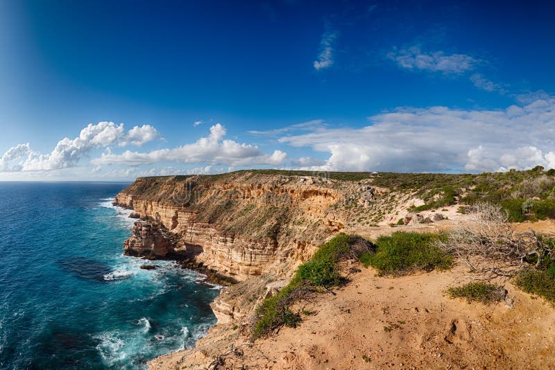 Kalbarri Batavia Coast Cliffs on the Ocean Stock Photo - Image of ...