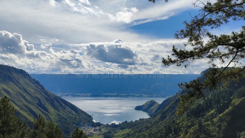 The Kaldera Toba stock image. Image of plateau, tree - 262286097