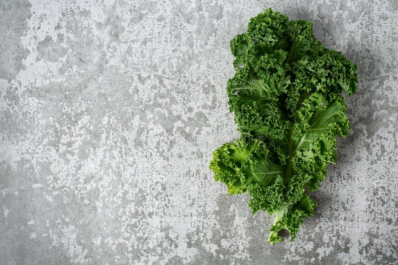 Kale Cabbage on Grey Stone Surface Stock Photo - Image of health ...