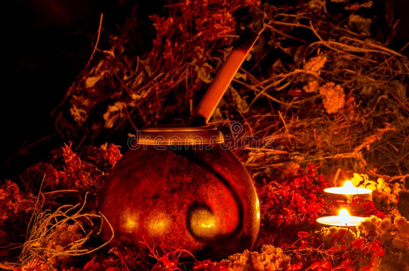 Kalebass to mate stock photo. Image of gourd, herb, candle - 48625740